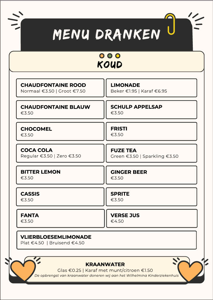 Menu – Papa's Pannenkoeken